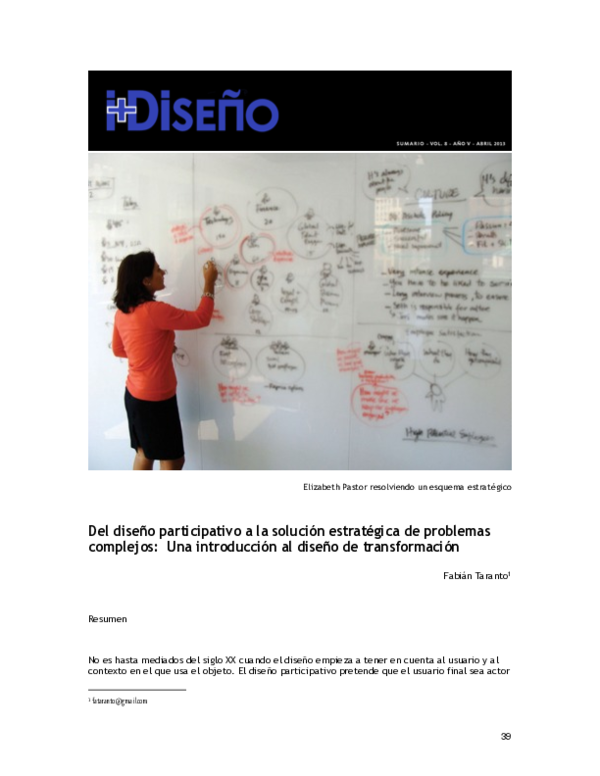 (PDF) Del diseño participativo a la solución estratégica de problemas ...