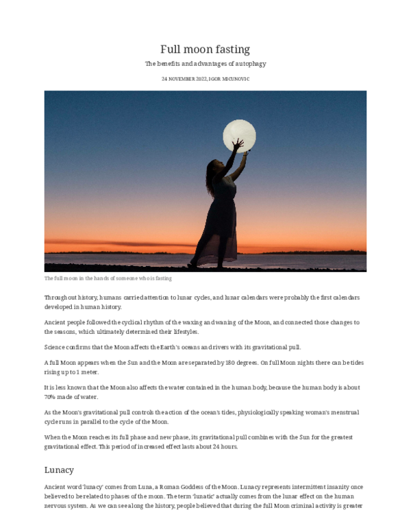 (PDF) Full moon fasting