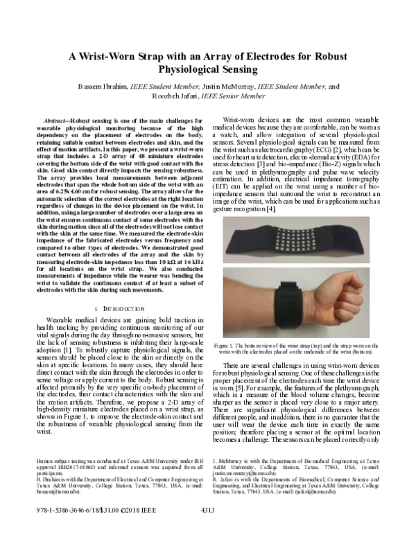 (PDF) A Wrist-Worn Strap with an Array of Electrodes for Robust ...