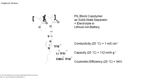 (PDF) Polymerized ionic liquid diblock copolymer as solid-state electrolyte and separator in ...