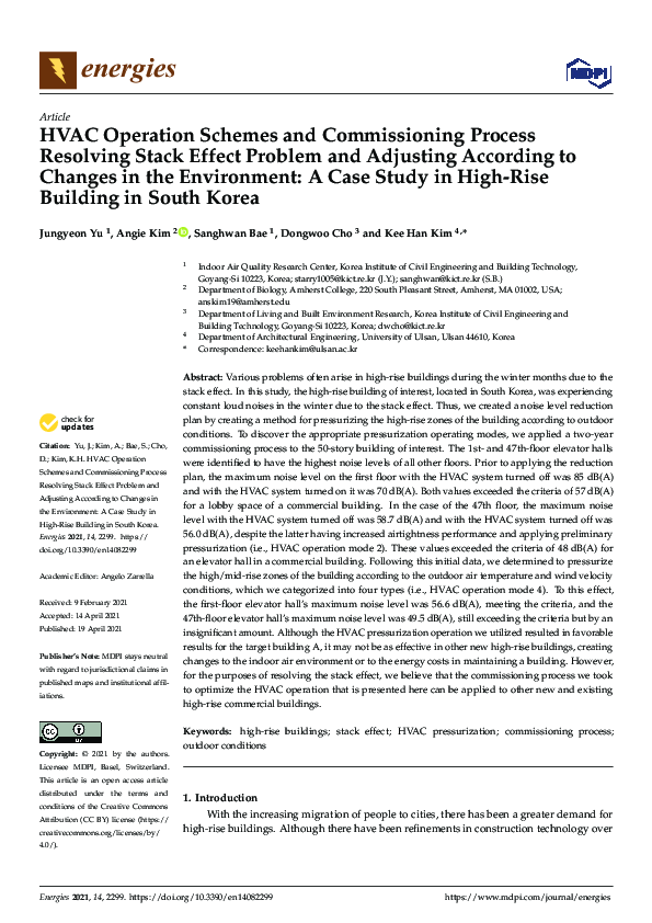 (PDF) HVAC Operation Schemes and Commissioning Process Resolving Stack ...