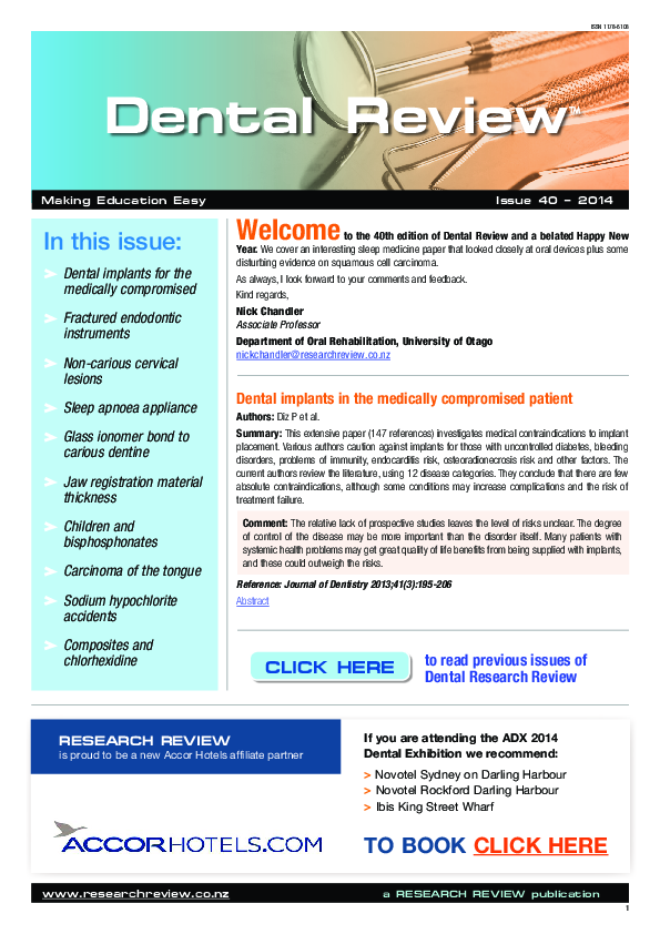 (PDF) Dental implants in the medically compromised patient