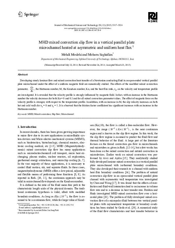 (PDF) MHD mixed convection slip flow in a vertical parallel plate ...