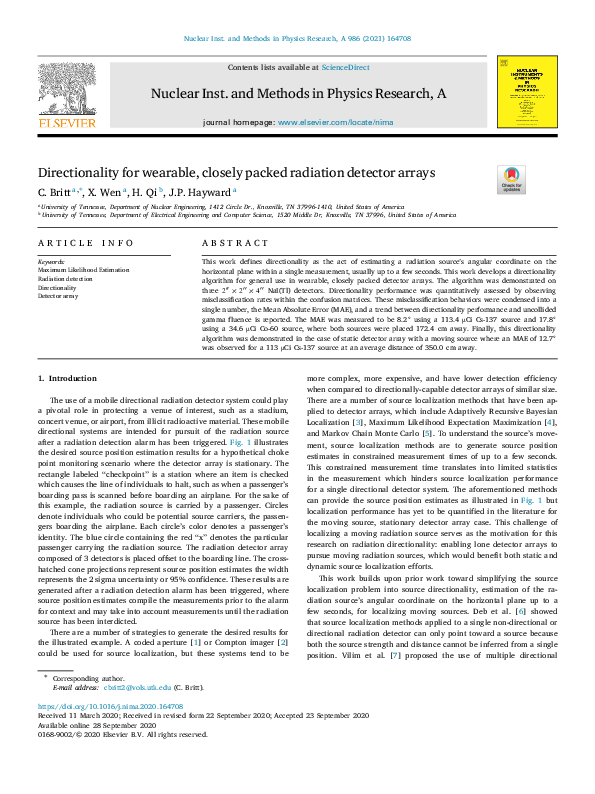(PDF) Directionality for wearable, closely packed radiation detector ...