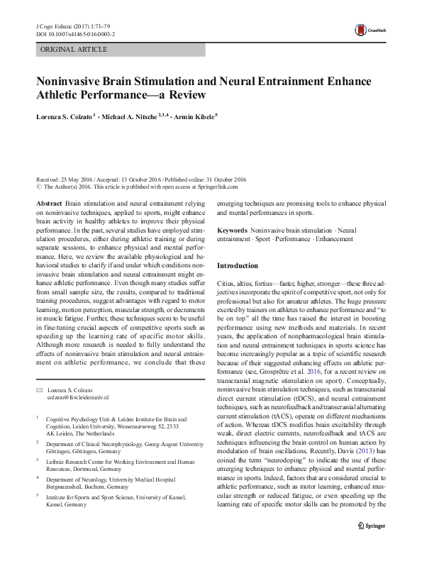 (PDF) Noninvasive Brain Stimulation and Neural Entrainment Enhance ...