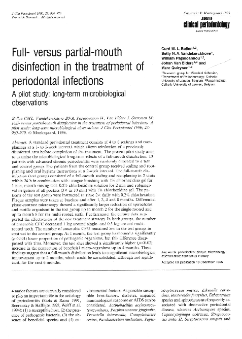 (PDF) Full- versus partial-mouth disinfection in the treatment of ...