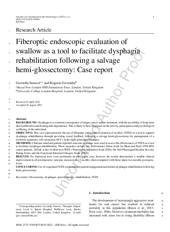 (PDF) Fiberoptic endoscopic evaluation of swallowing as a tool to ...
