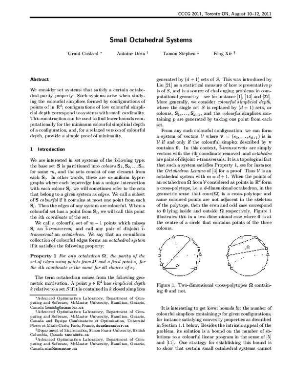 (PDF) Small Octahedral Systems