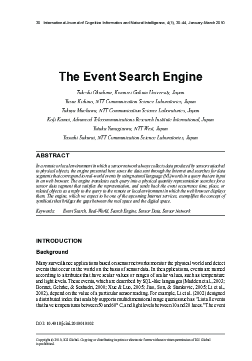(PDF) The Event Search Engine