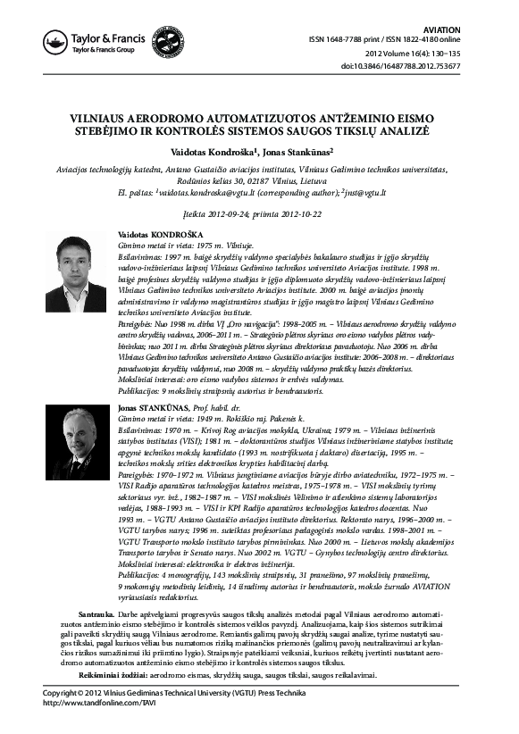 (PDF) Vilnius Advanced-Surface Movement Guidance and Control System (A ...