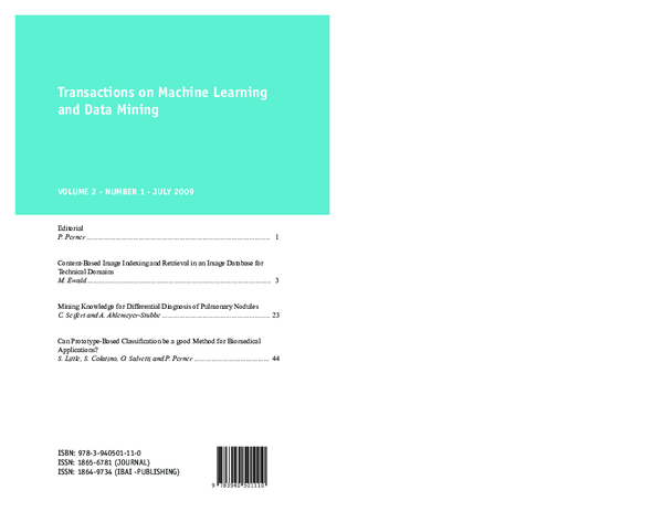 (PDF) Transactions on Machine Learning and Data Mining