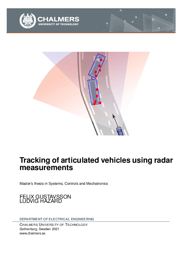 (PDF) Tracking of articulated vehicles using radar measurements