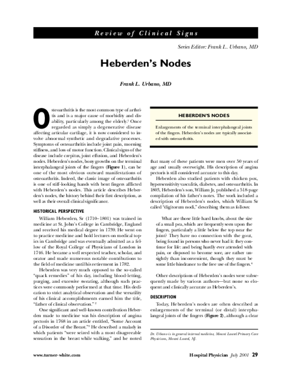 (PDF) Heberden's nodes