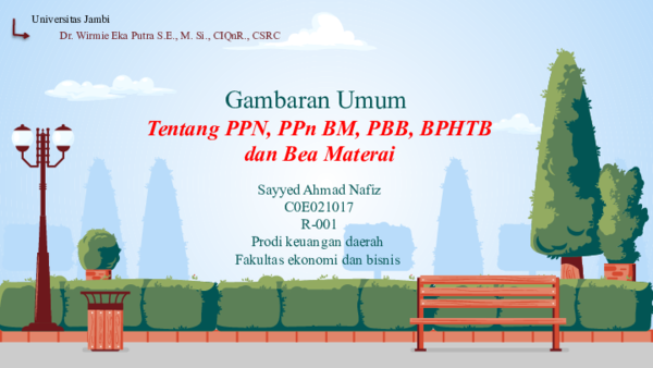 (PPT) Gambaran Umum Tentang PPN, PPn BM, PBB, BPHTB, dan Bea Materai