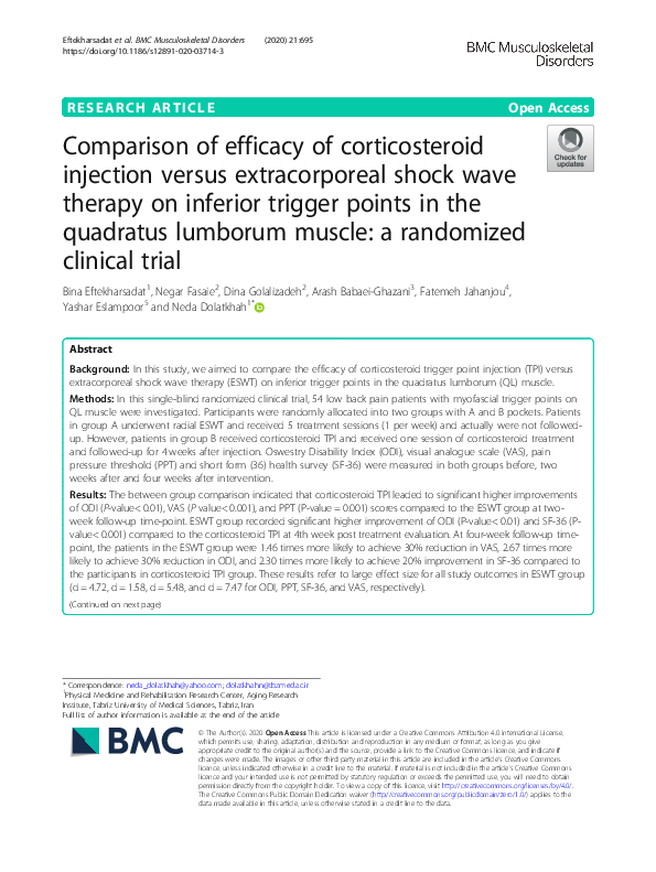 (PDF) Comparison of efficacy of corticosteroid injection versus ...