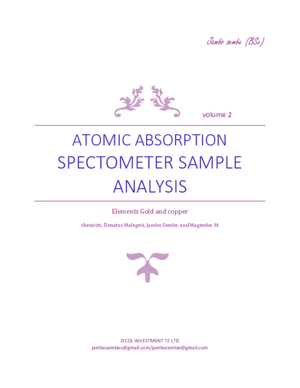 (PDF) ores sample analysis book