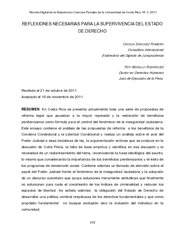 (PDF) Reflexiones Necesarias Para La Supervivencia Del Estado De Derecho