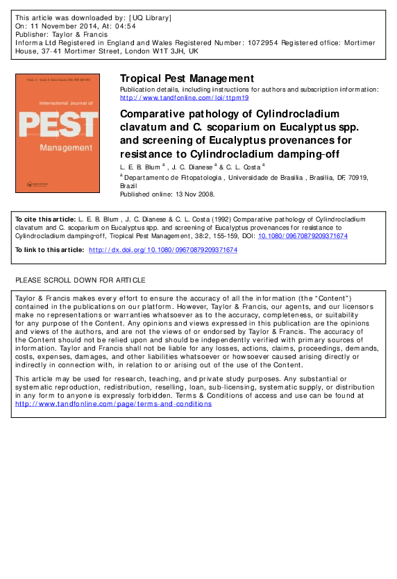 (PDF) Comparative pathology of Cylindrocladium clavatum and C ...