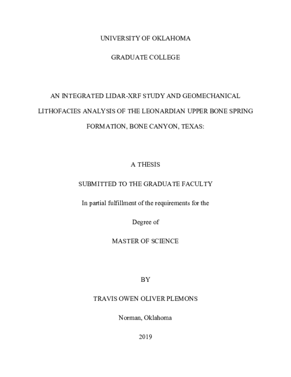 (PDF) An Integrated LiDAR-XRF Study and Geomechanical Lithofacies ...