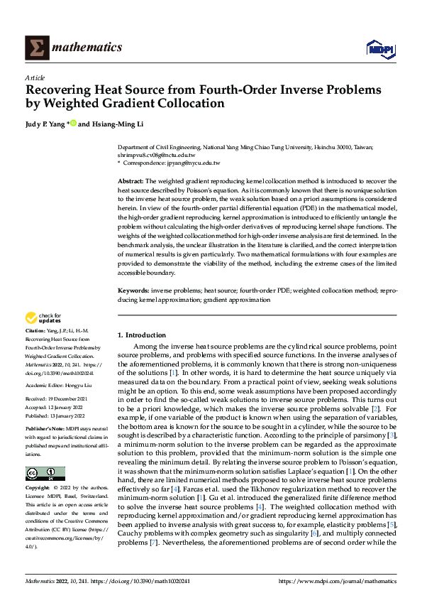 (PDF) Recovering Heat Source from Fourth-Order Inverse Problems by ...