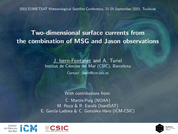 (PDF) Two-dimensional surface currents from the combination of MSG and Jason observations ...
