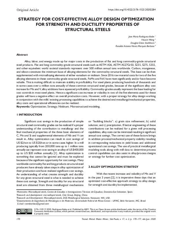 (PDF) Strategy for Cost-Effective Alloy Design Optimization for Strength and Ductility ...