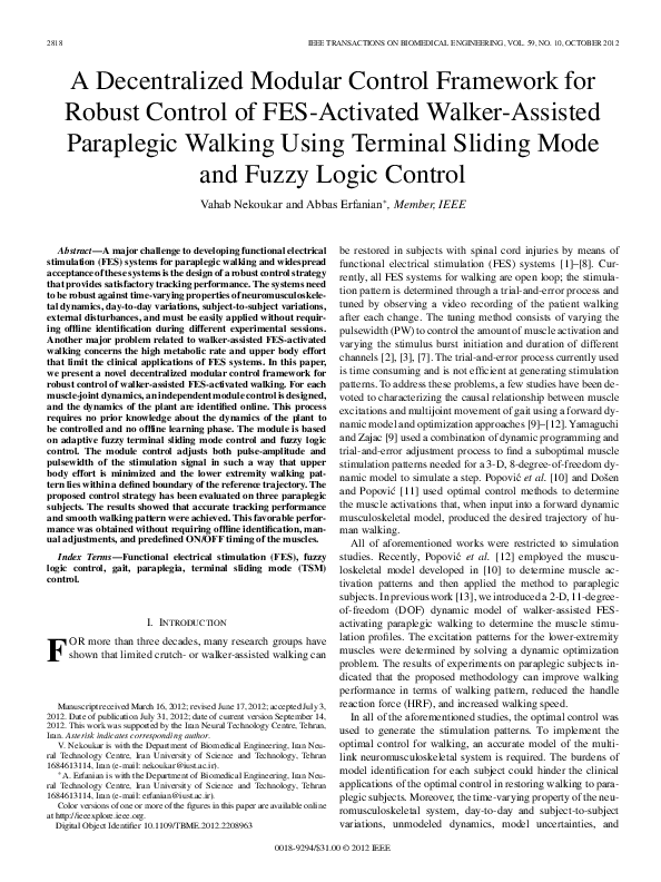 (PDF) A Decentralized Modular Control Framework for Robust Control of ...