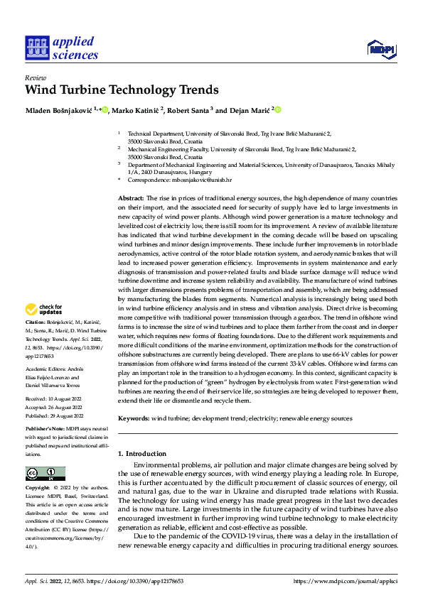 (PDF) Wind Turbine Technology Trends
