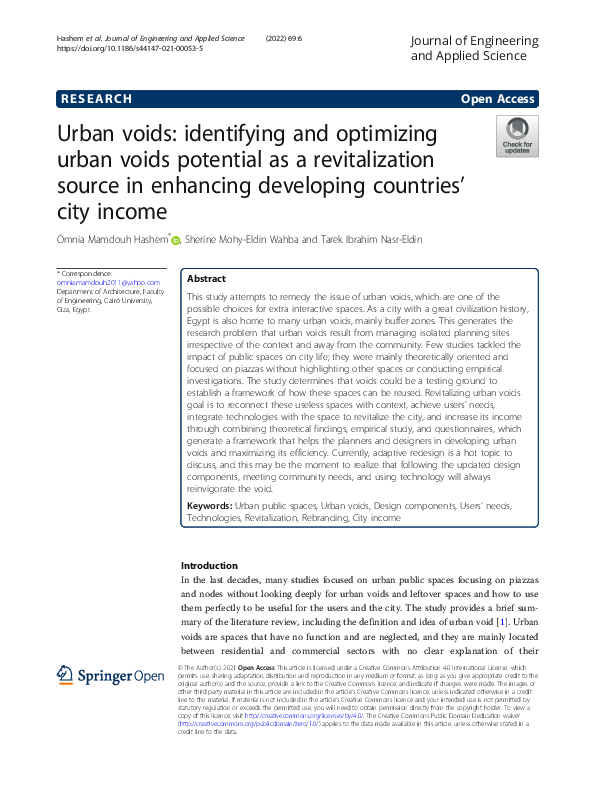 (PDF) Urban voids: identifying and optimizing urban voids potential as ...