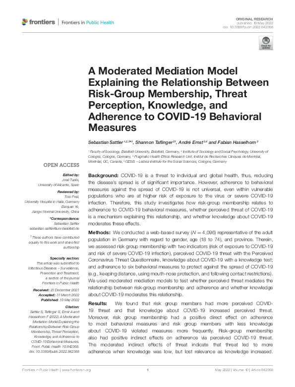(PDF) A Moderated Mediation Model Explaining the Relationship Between ...