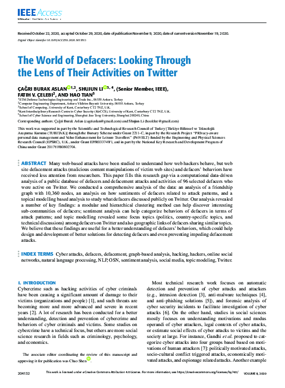 (PDF) The World of Defacers: Looking Through the Lens of Their ...