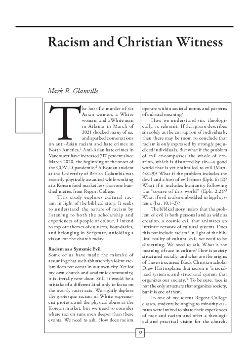 (PDF) Racism and Christian Witness