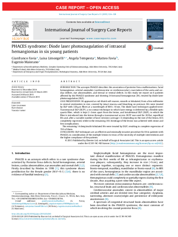 (PDF) PHACES syndrome: Diode laser photocoagulation of intraoral ...
