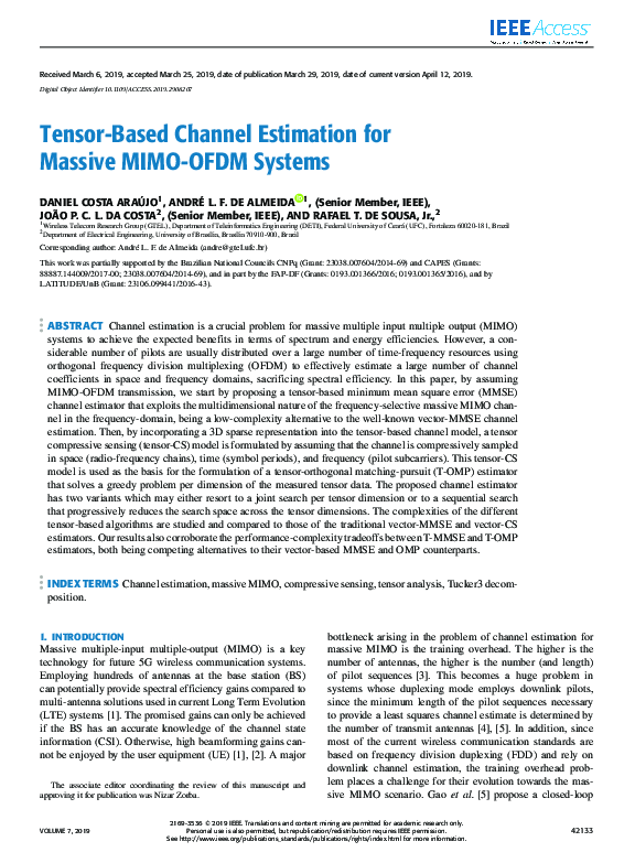 (PDF) Tensor-Based Channel Estimation for Massive MIMO-OFDM Systems