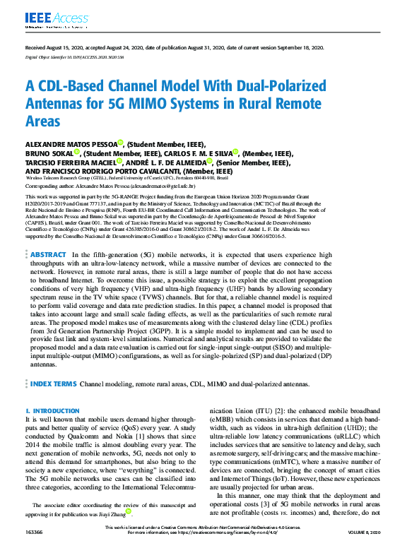 (PDF) A CDL-Based Channel Model With Dual-Polarized Antennas for 5G ...
