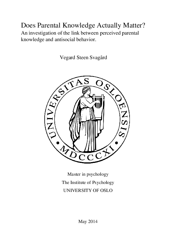 (PDF) Does Parental Knowledge Actually Matter? An investigation of the ...