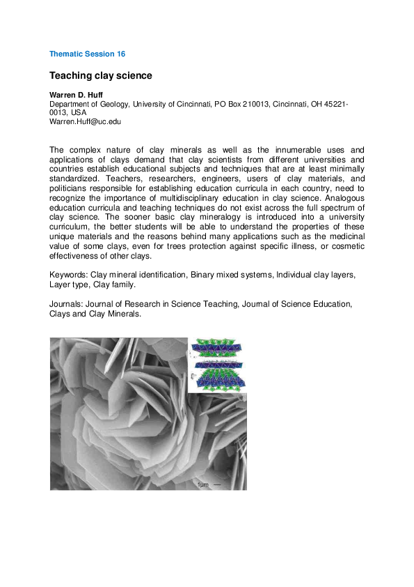 (PDF) Teaching clay science