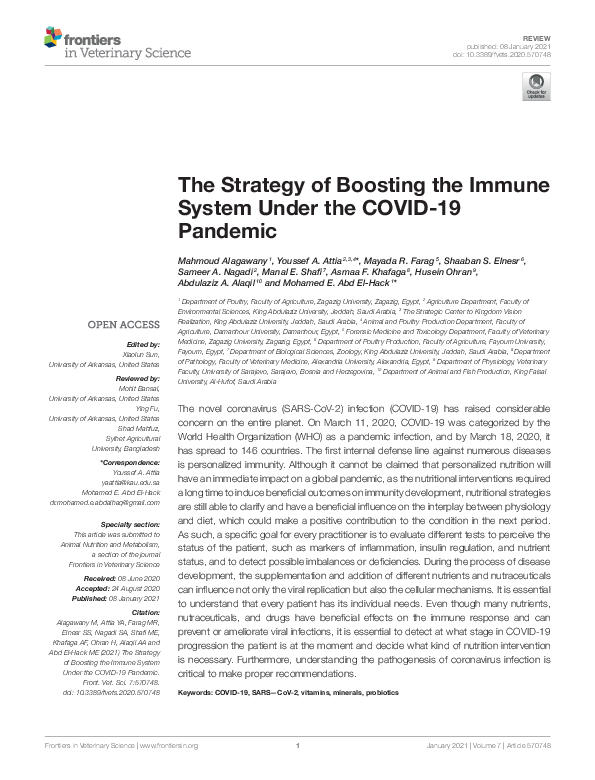 (PDF) The Strategy of Boosting the Immune System Under the COVID-19 ...
