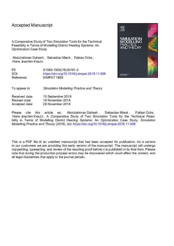 (PDF) A comparative study of two simulation tools for the technical feasibility in terms of ...