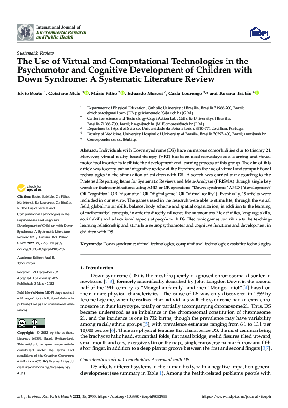 (PDF) The Use of Virtual and Computational Technologies in the Psychomotor and Cognitive ...