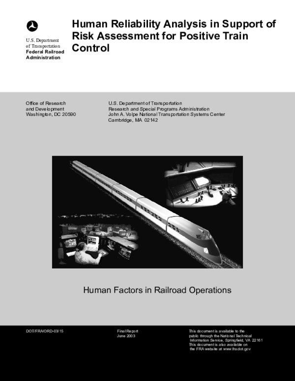(PDF) Human reliability analysis in support of risk assessment for ...