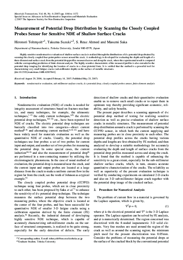 (PDF) Measurement of Potential Drop Distribution by Scanning the ...