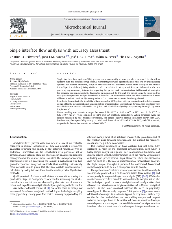 (PDF) Single interface flow analysis with accuracy assessment