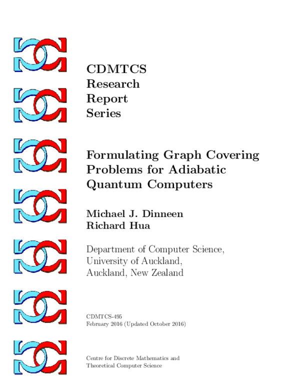 Formulating graph covering problems for adiabatic quantum computers