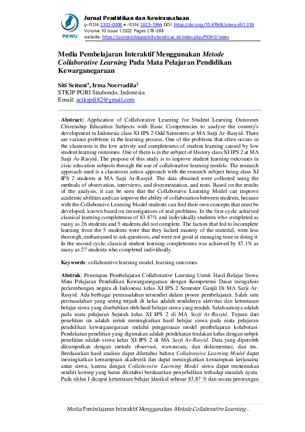 (PDF) Media Pembelajaran Interaktif menggunakan Metode Collaborative ...