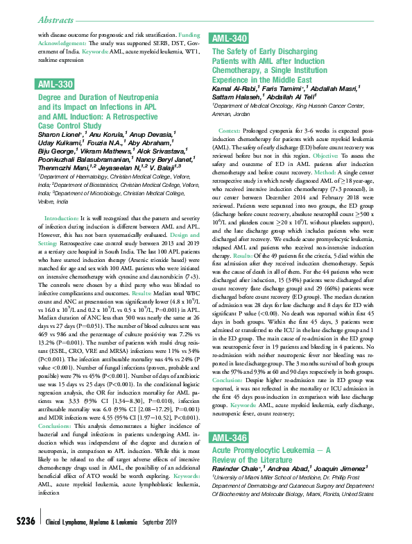 (PDF) Acute Promyelocytic Leukemia – A Review of the Literature