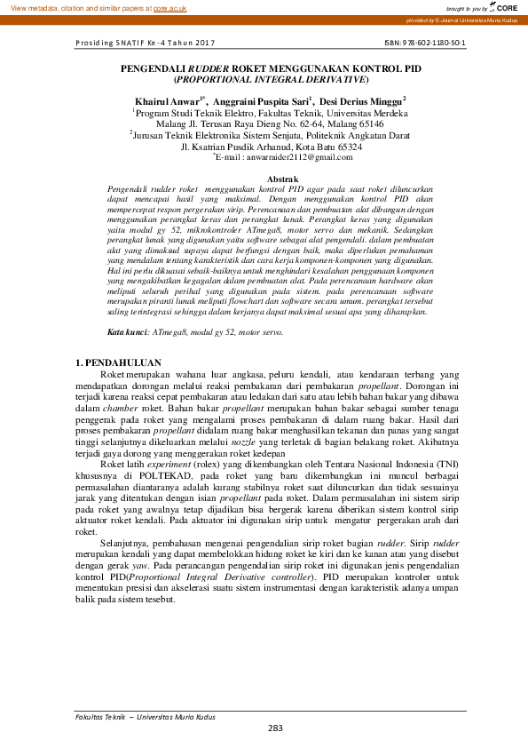 (PDF) Pengendali Rudder Roket Menggunakan Kontrol Pid (Proportional ...