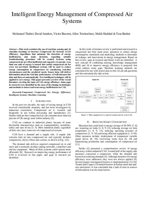 (PDF) Intelligent Energy Management of Compressed Air Systems