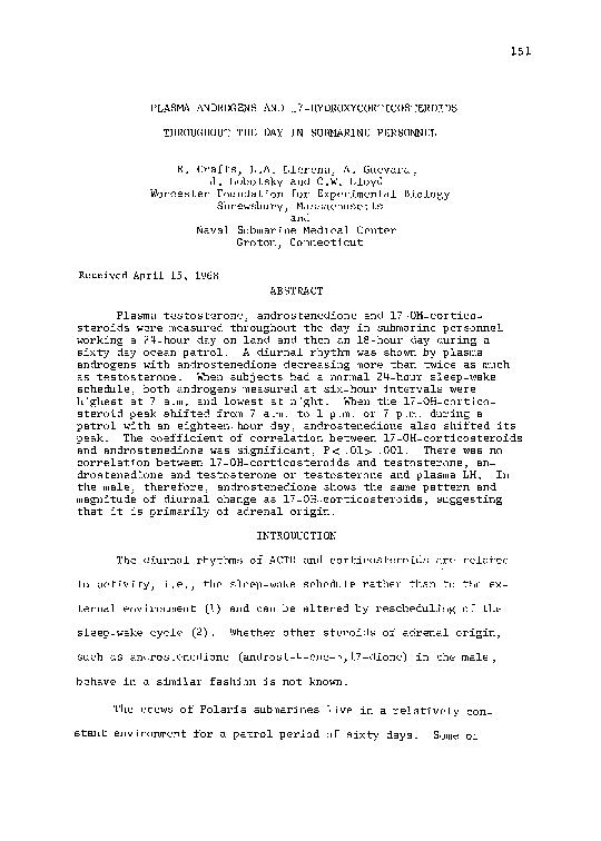 (PDF) Plasma androgens and 17-hydroxycorticosteroids throughout the day ...