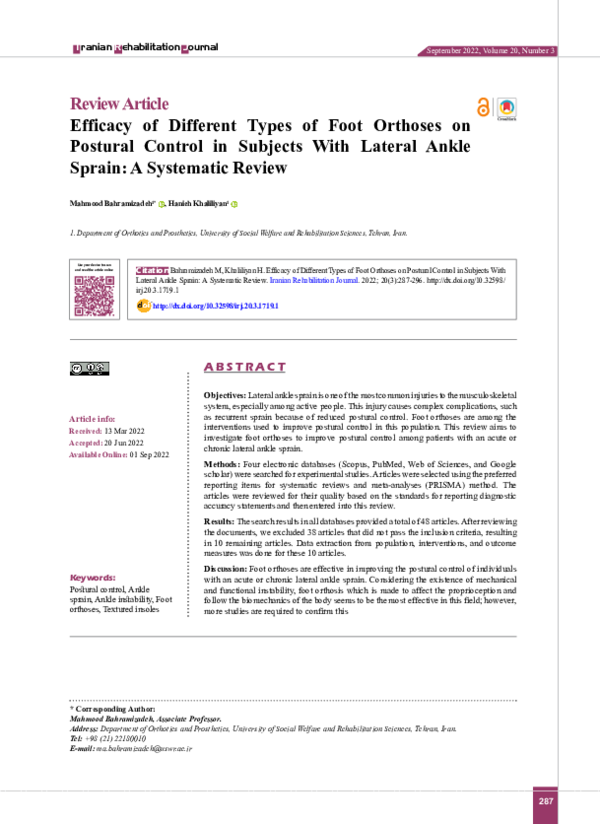 (PDF) Review Article Efficacy of Different Types of Foot Orthoses on ...